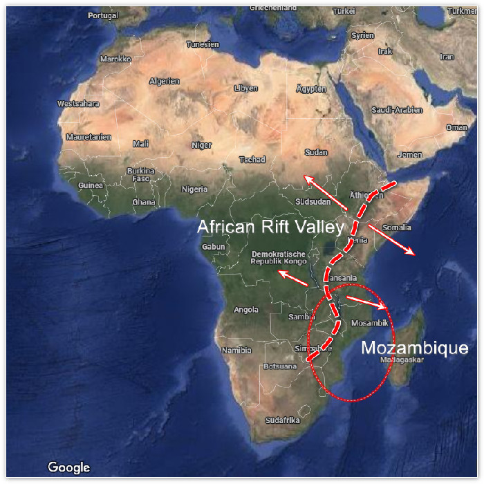 Mozambique Geography and the African Great Rift Valley