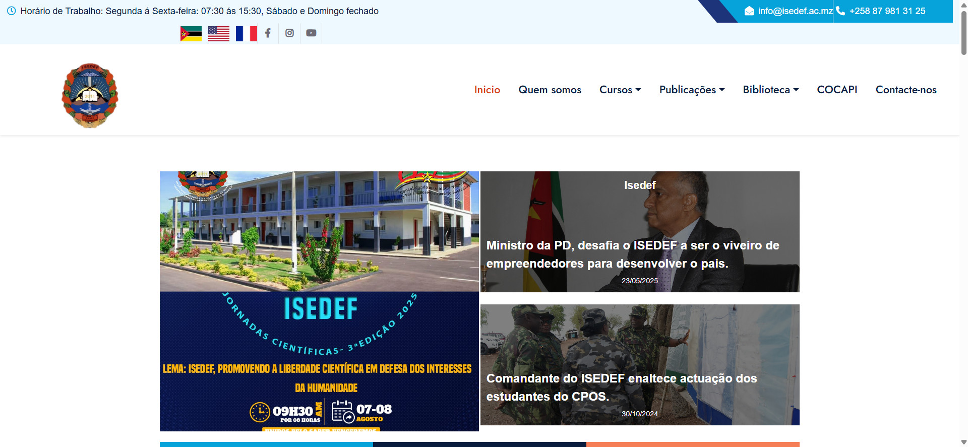 Instituto Superior de Estudos de Defesa (ISEDEF) :: mozambiqueexpert